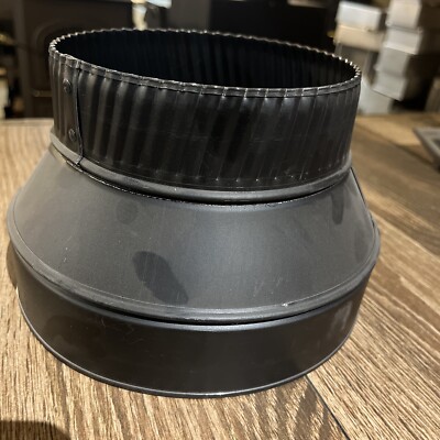 8x6-611 8”x6” black stove pipe increaser reducer 6” end crimped | eBay