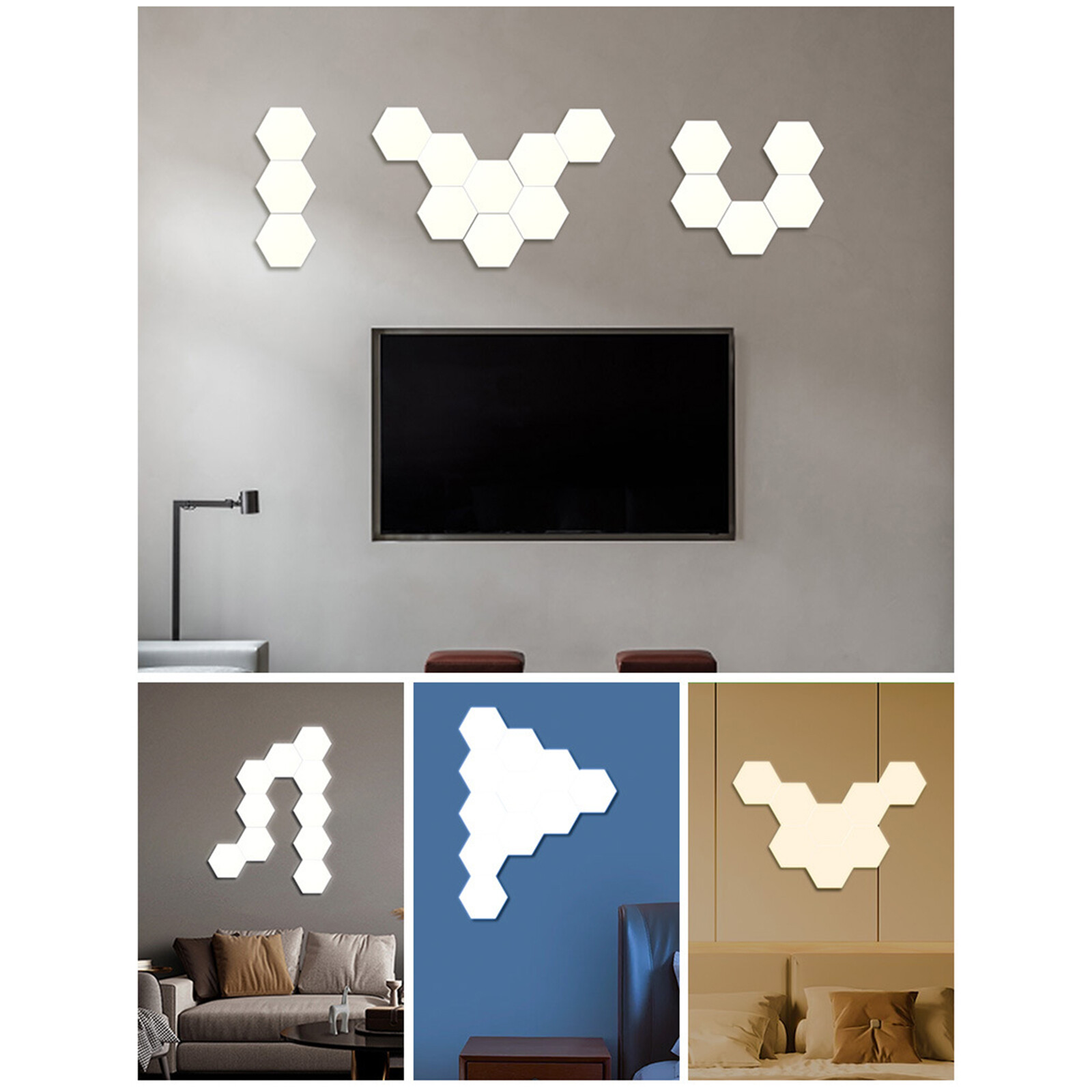 Wall Night Bedroom Decorative Hexagonal Module B9J7 | eBay