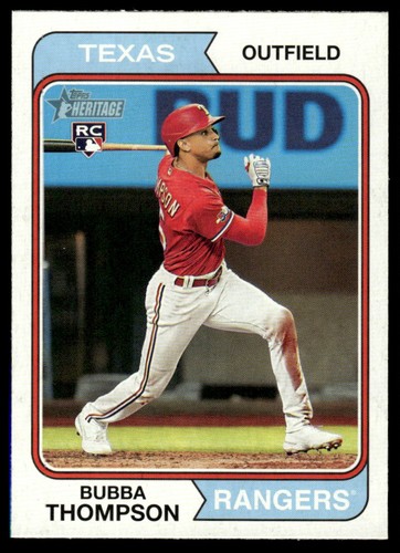 2023 Topps Heritage Bubba Thompson RC Texas Rangers #157 | eBay