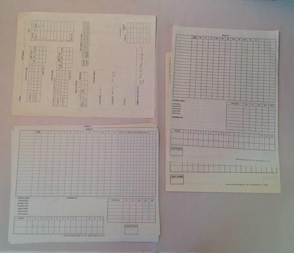 Vtg 1976 Strat-O-Matic Baseball Board Game Basic/Advanced Strategy ...