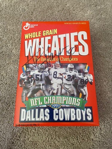 Alvin Harper Signed 1993 Wheaties Box. Unopened. Dallas Cowboys ...