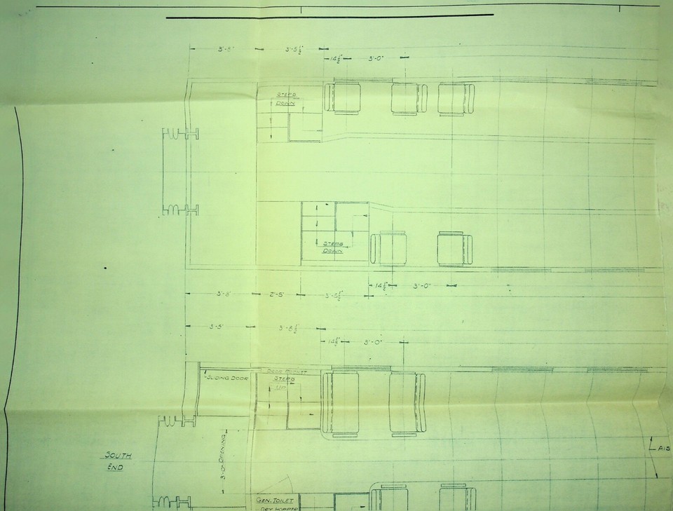 1952 + 1954 AMERICAN CAR AND FOUNDRY BLUEPRINTS SUBURBAN COACH GALLERY ...