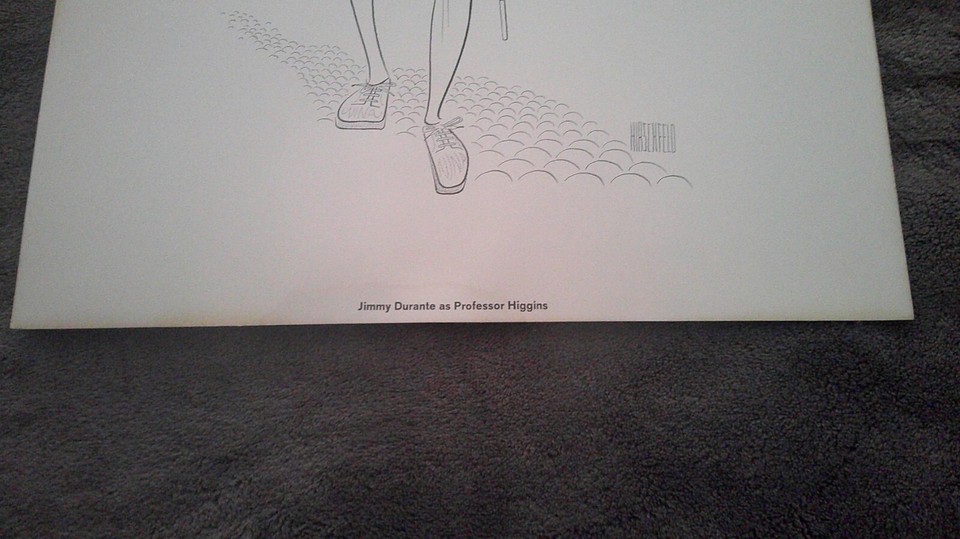 Hirschfeld 1964 folio print Jimmy Durante as My Fair Lady's Professor ...