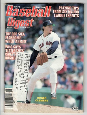 Aug 1986 Baseball Digest Magazine Roger Clemens Red Sox | eBay