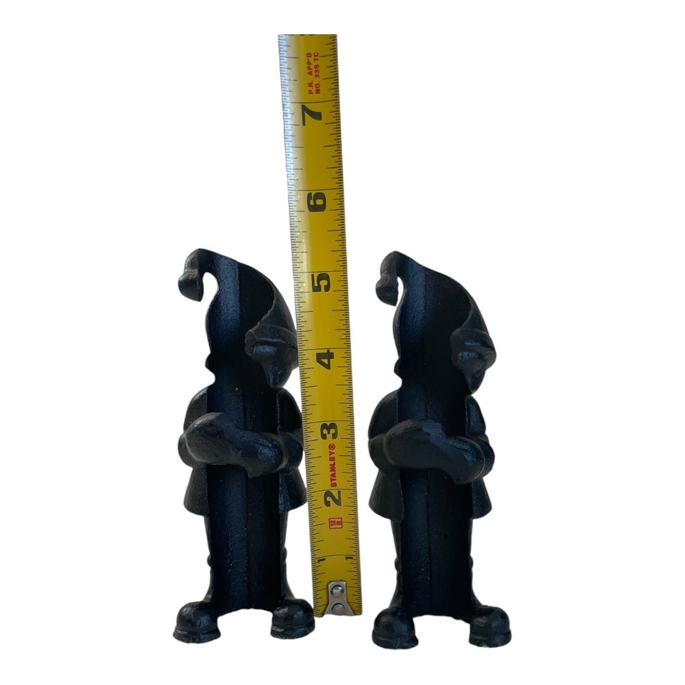 Crate Barrel Cast Iron Elf Taper Candle Hugger Holder Pair 5.25 ...