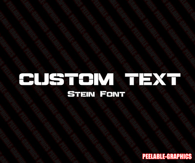 Custom Text STEIN Lettering Sticker Decal Personalized Window Business ...