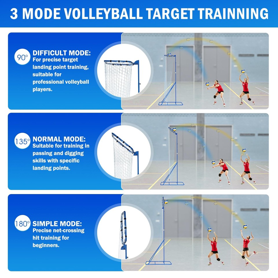 Volleyball Setter Training Net, Volleyball Training Equipment with 3 ...
