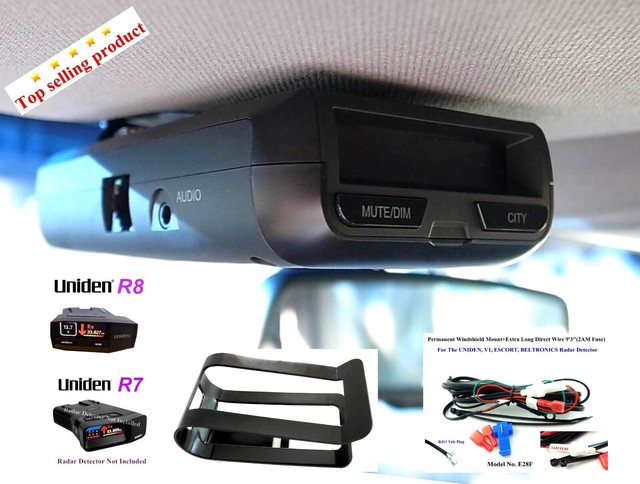 Sun Visor Clip/Mount Hard Wire For Uniden Radar Detectors R1 R3 R4 R7 ...