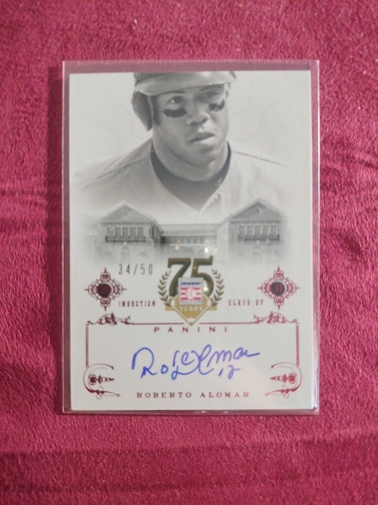 2014 Panini Hall of Fame - Signatures Red #54 Roberto Alomar /50 (AU ...