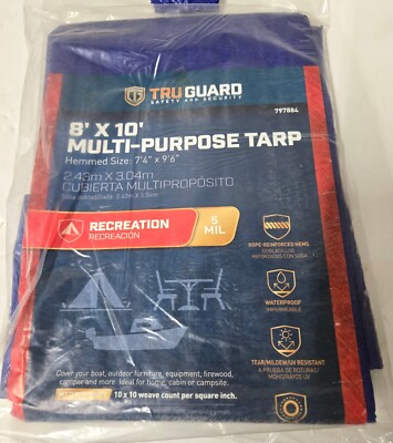 Tru Guard 8' X 10' Multi-Purpose Blue Tarp Recreation | eBay