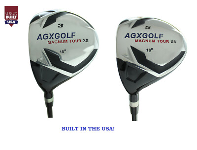 AGX MEN'S LEFT HAND MAGNUM XS EDITION 3 & 5 FAIRWAY WOODS SET, GRAPHITE ...
