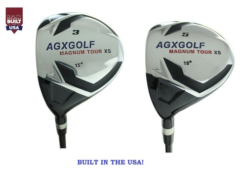 AGX MEN'S LEFT HAND MAGNUM XS EDITION 3 & 5 FAIRWAY WOODS SET, GRAPHITE ...