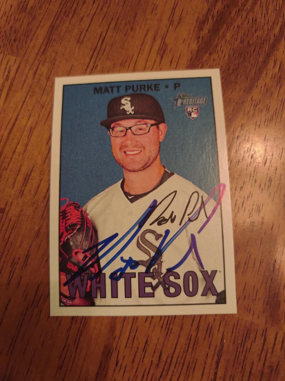 Matt Purke Autographed 2016 Topps Heritage Signed Baseball Card 638 ...