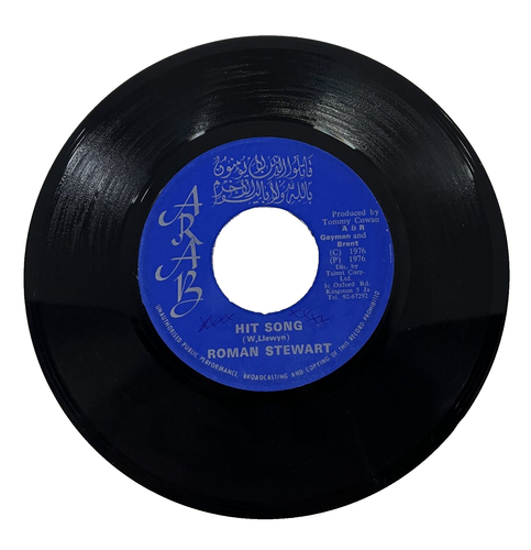 Roman Stewart ~ Hit Song ~ 45 rpm Arab Records Rare Reggae Import VG+ ...