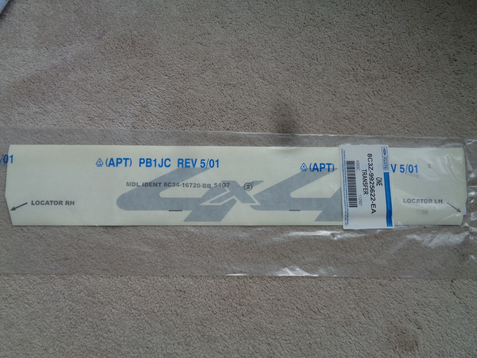 NOS FORD 2009 FORD F250 4X4 TRUCK BOX SIDE DECAL 8C3Z-9925622-EA OEM LH ...