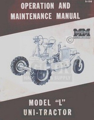 Minneapolis Moline L Uni Tractor Operator Maint. Manual | eBay