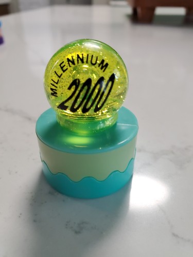 Millenium 2000 2" stamp stamper figure toy Y2K Neon | eBay
