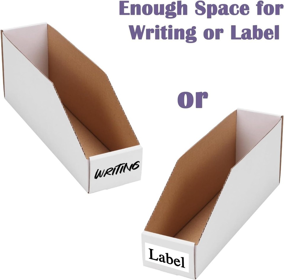 8" x 12" x 4 1/2" Corrugated Cardboard Open Top Storage Parts Bins ...