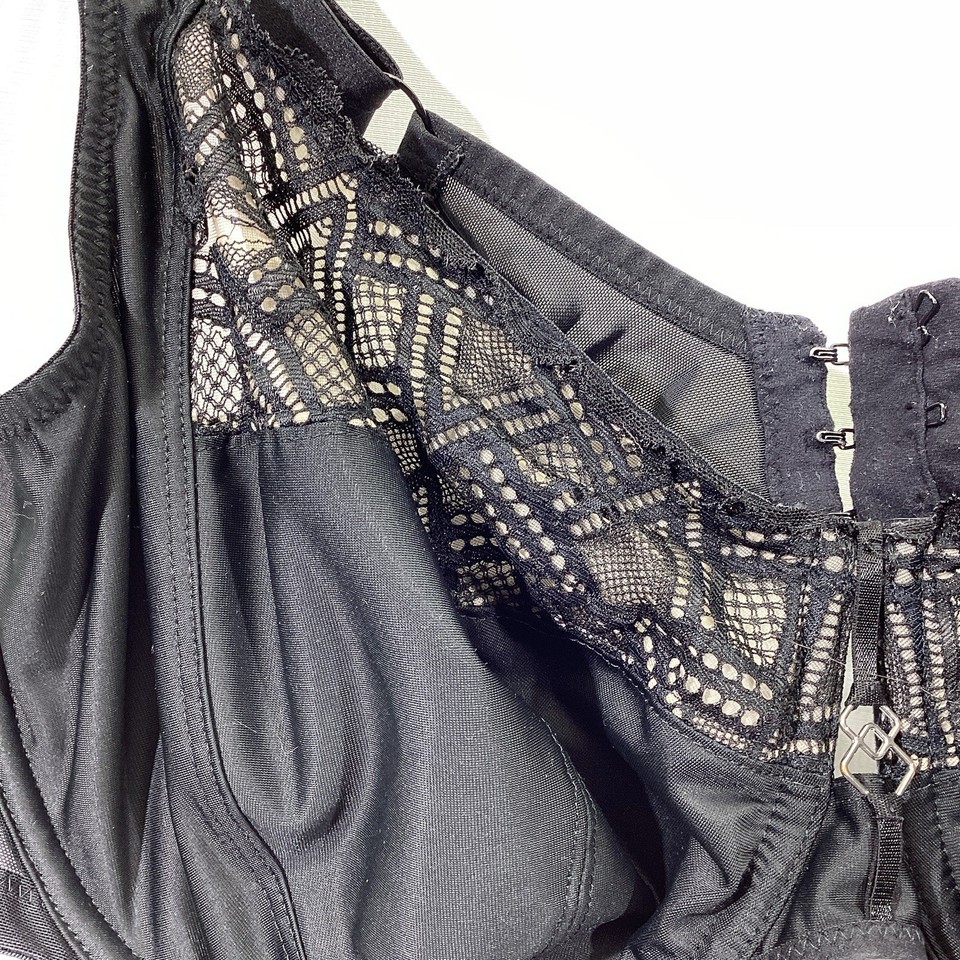 Elomi Bra Size 44DDD Black Underwire 3 Hook Soft Cup Sheer Upper Cup | eBay