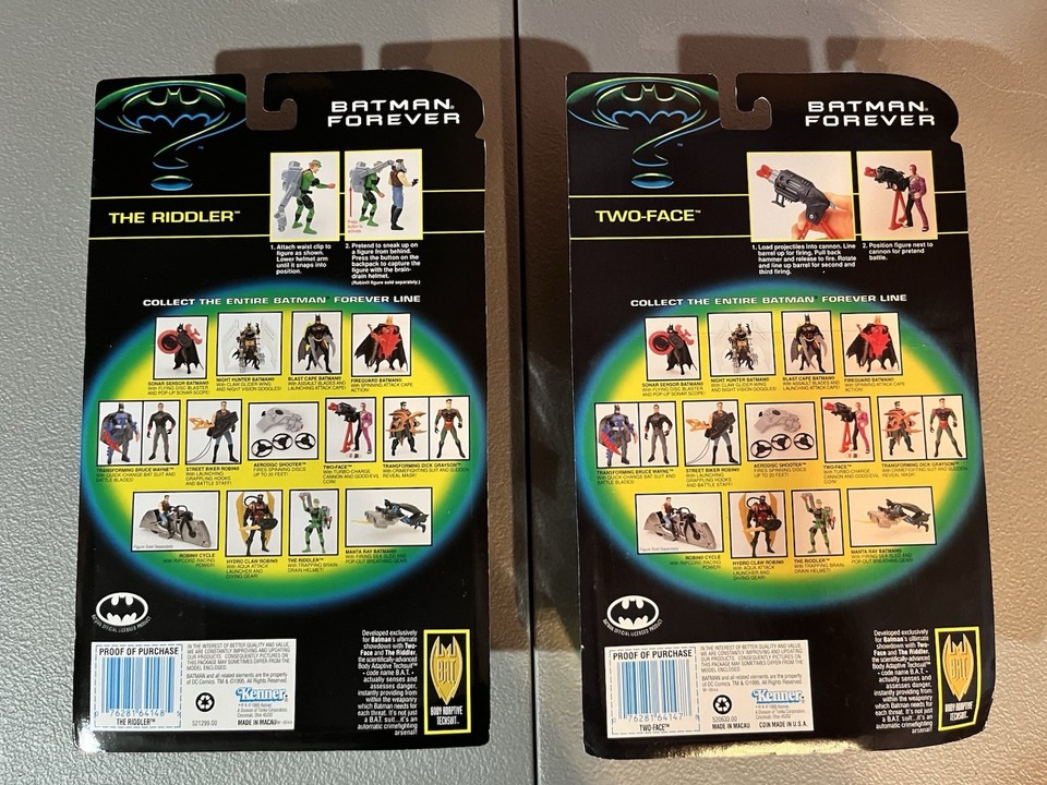 Kenner Batman Forever Two Face and Riddler Action Figures MOC | eBay