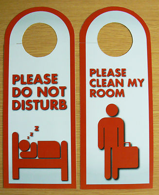 Please do not disturb/Please clean my room sign /plaque /Door Hangers x ...