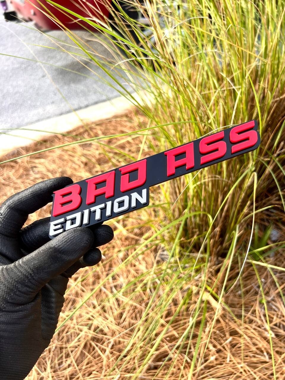New Bad Ass Edition Emblem Car Badges Badass 3D Sticker Decal Black Red ...