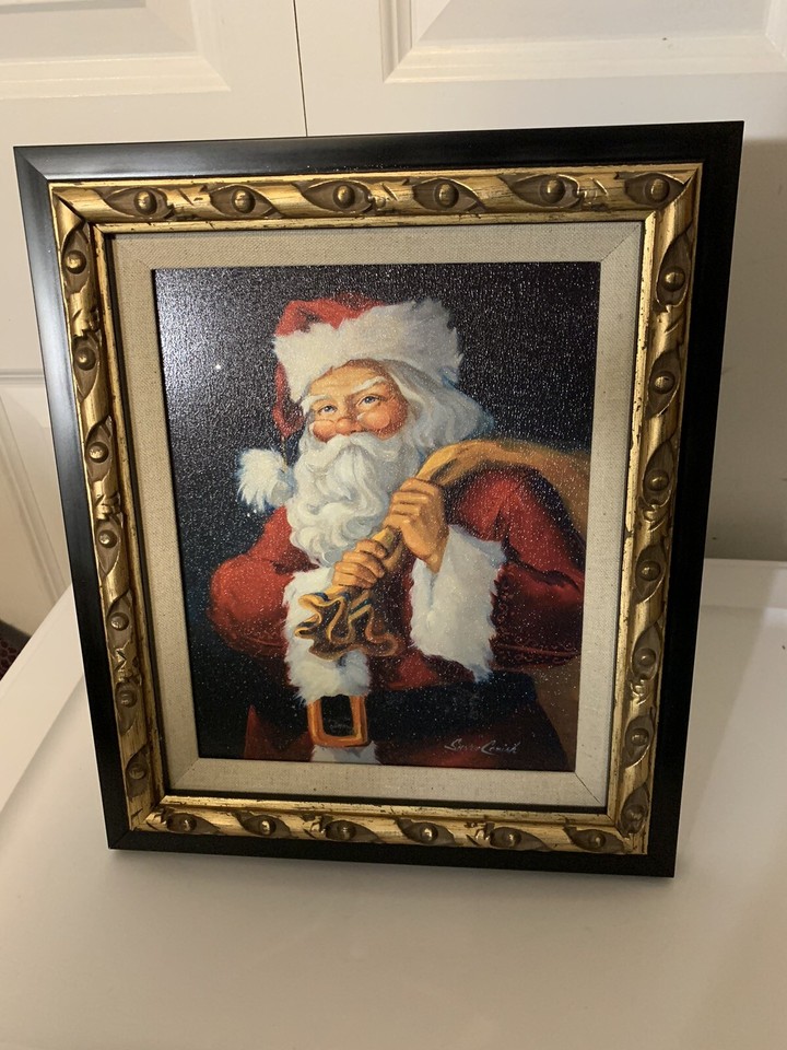Susan Comish Stunning “Santa” Framed Print Painting Signed 14” X 11” | eBay