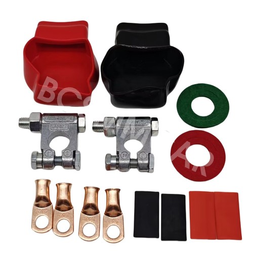 P+ & N- Battery Terminals Top 4-Post Kit W/Red/Black Cover Preventative ...