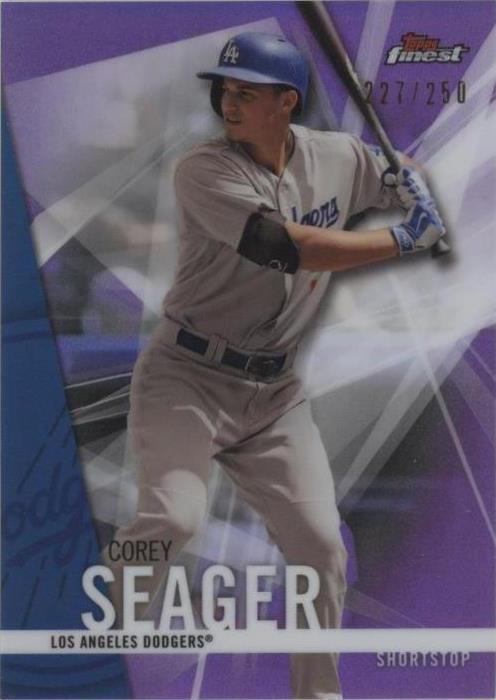 2017 Topps Finest - Corey Seager #25 Purple Refractor /250 for sale ...
