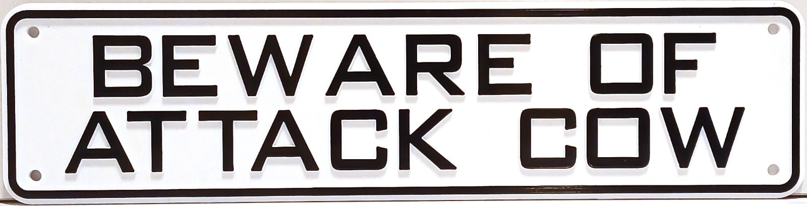 Beware Of Attack Cow Sign | eBay