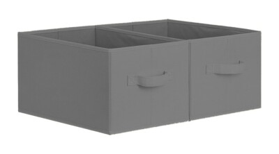 Cloth Storage Baskets for Shelves, Rectangle Baskets with Handles 2 ...