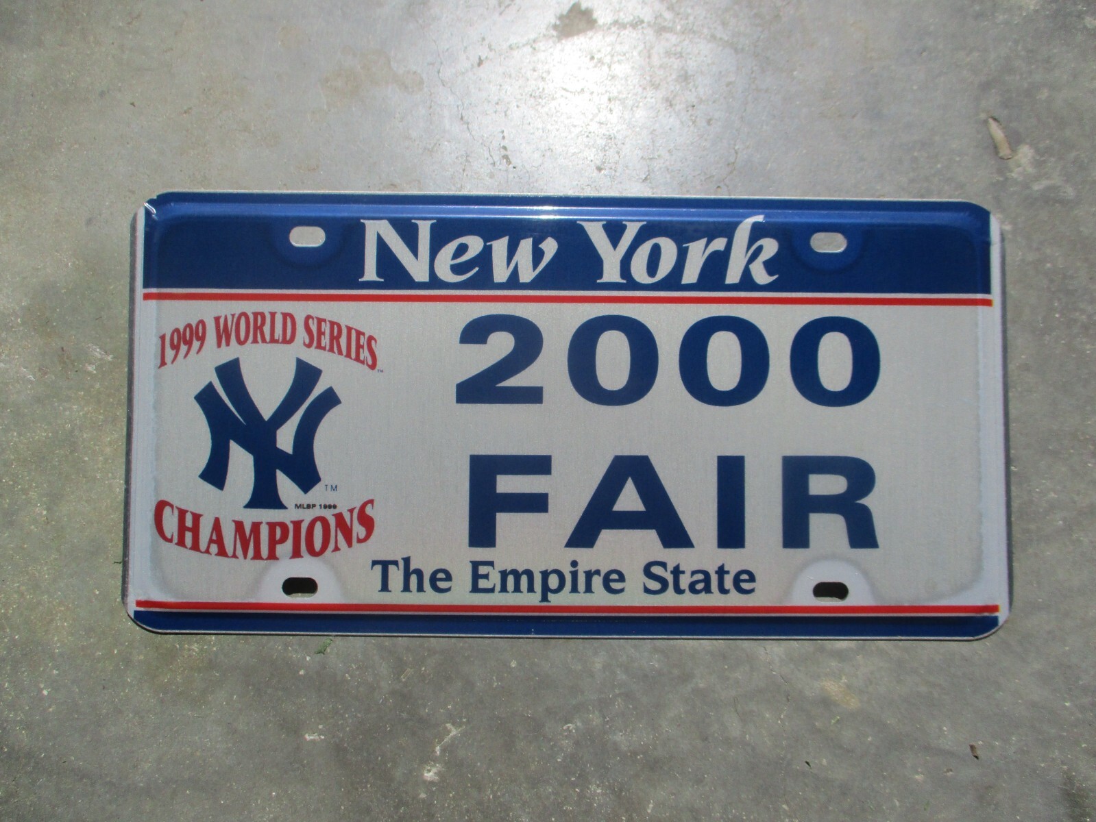 New York 1999 World Series Champions license plate # 2000 FAIR | eBay