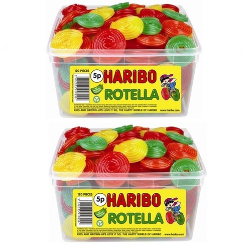 2 X FULL TUBS HARIBO SWEETS WHOLESALE DISCOUNT CANDY BOX PARTY FAVOURS ...