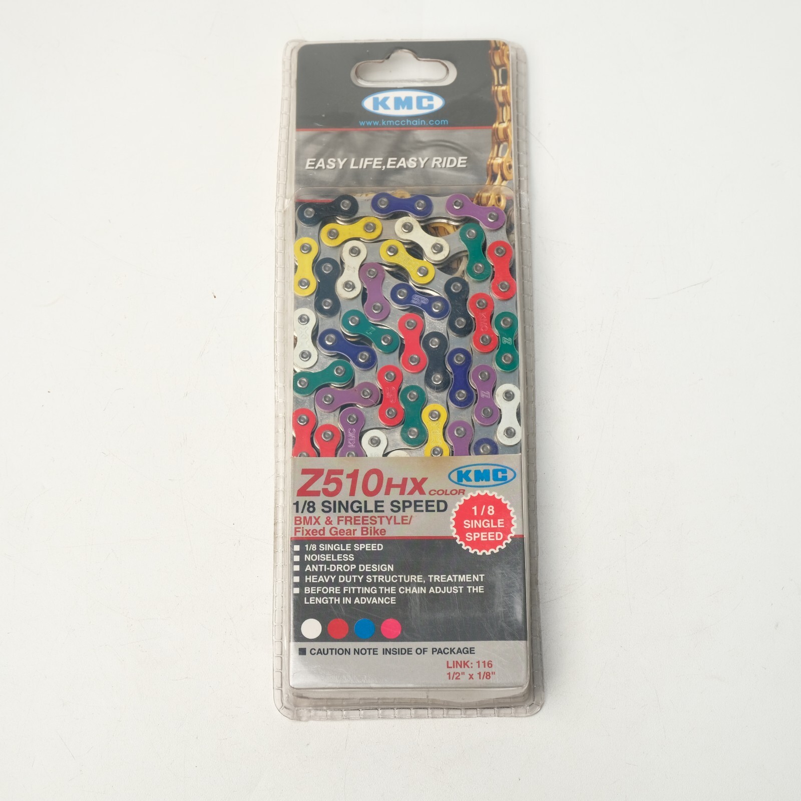 KMC Multicolour For Single Speed Chain 1/2"X1/8" BICYCLE | eBay