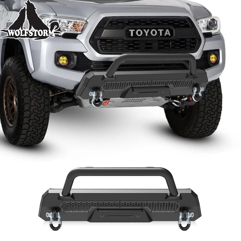 2in1 Stubby Front Bumper Guard For 2016-2023 Toyota Tacoma w/2*D-Rings ...