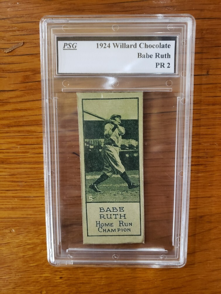 Babe Ruth 1924 Baseball Card PR2, Custom Reprint Card, Willard ...
