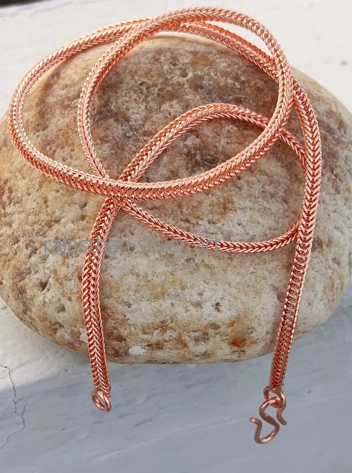 100% Heavy Antiqued Copper Snake Chain necklace Handmade pure copper ...