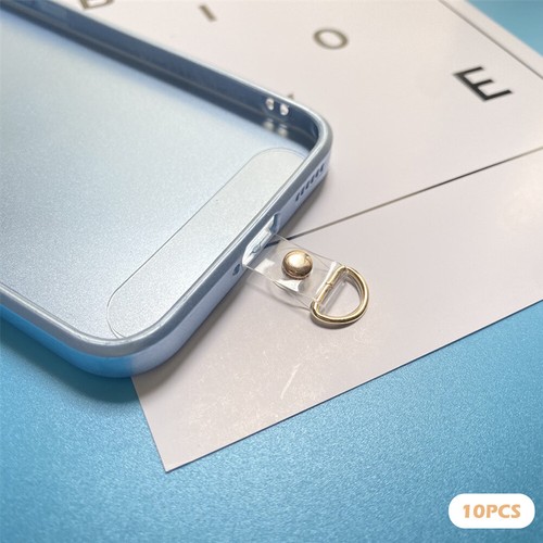 10pcs Phone Tether Tab Metal Ring Heavy Duty Plastic Safety Lanyard ...