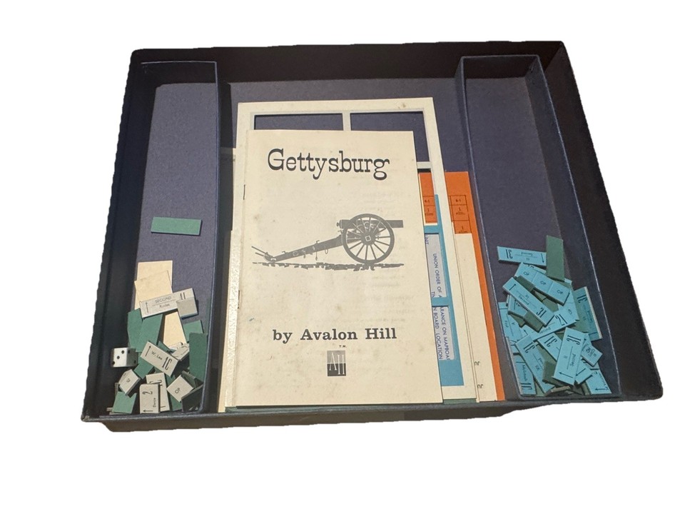 Gettysburg Board Game 1959 Green Back Counter Edition Includes ...