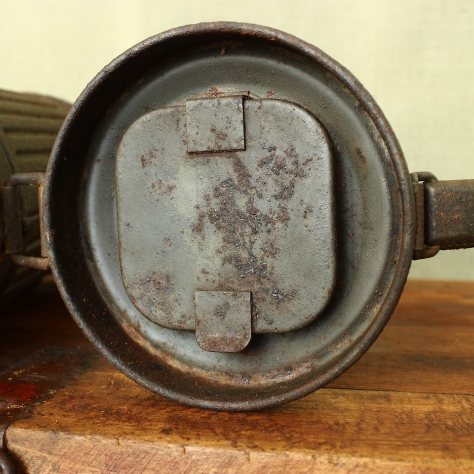 Original WW2 Relic German army Gas Mask Canister with Strap / Short | eBay