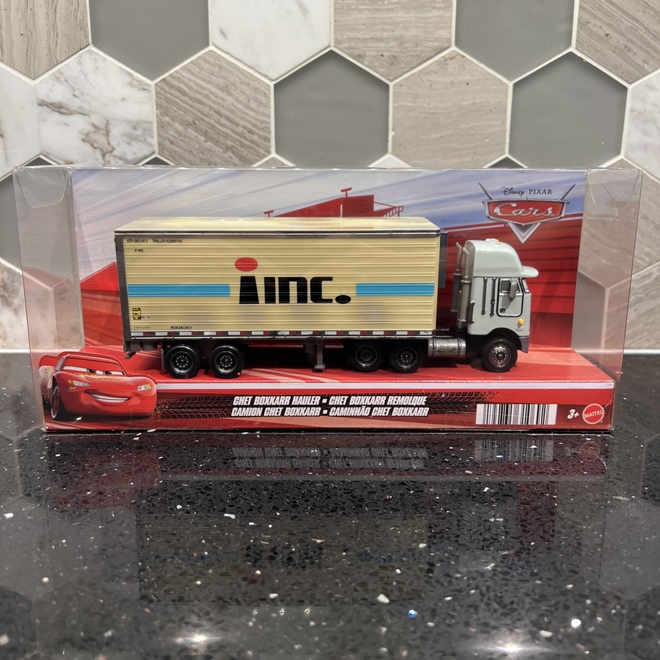 Disney Pixar Cars Chet Boxkarr Hauler Trailer Truck RARE Toy New | eBay