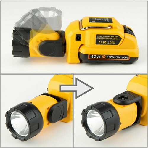 Work Lamp For Dewalt Flashlight DCL510 12V Li-ion Battery LED Cordless ...