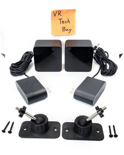 HTC Vive VR Base Station 1.0 Lighthouse & Power Adaptor & Mount (Pair ...