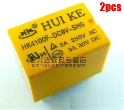 2Pcs Huike Relay HK4100F-DC9V-SHG 3A 9V HK4100F Dc 9V 9V Power Relay ...