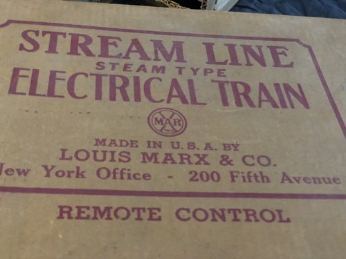 MARX STREAM LINE ELECTRIC TRAIN SET | eBay