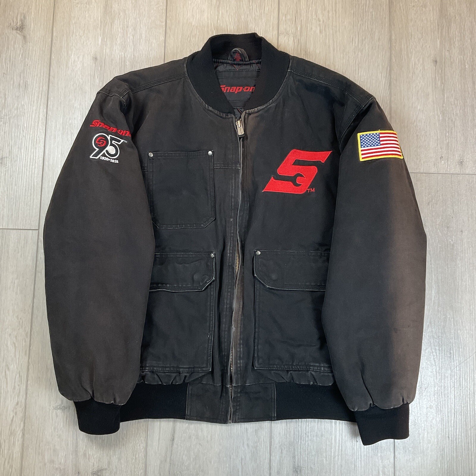 Snap On Tools 95th Anniversary Black Quilted Hooded J… - Gem