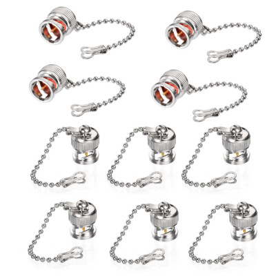 10pcs Protective Cover Dust Cap With Chain BNC Female Connector For ...