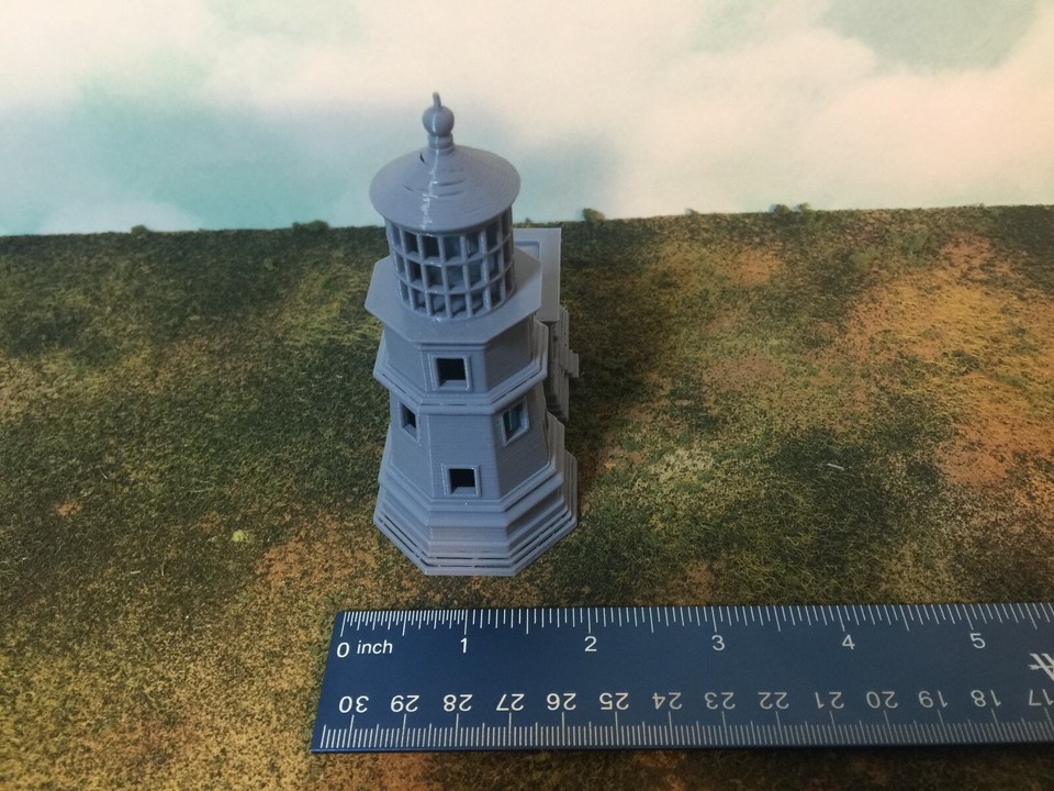 SPLIT ROCK LIGHTHOUSE - Gray - N Scale 1:160 No Assembly Required! Made ...