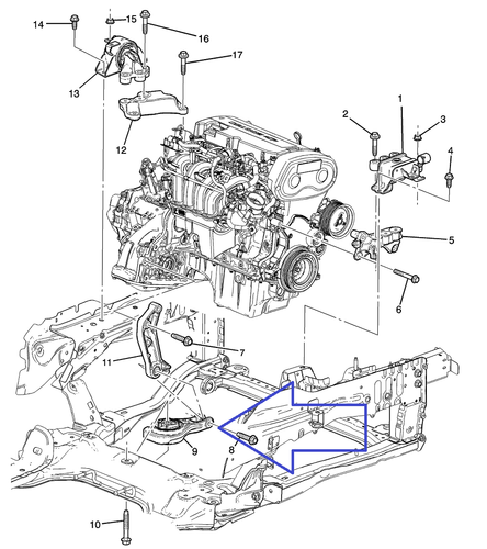 REAR GEARBOX MOUNT FOR CHEVROLET AVEO OPEL MOKKA 1.6 1.7 CDTI 2012 ...
