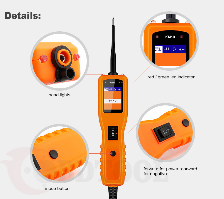 Car Circuit Battery Tester Electrical AVOmeter Detection Probe ...